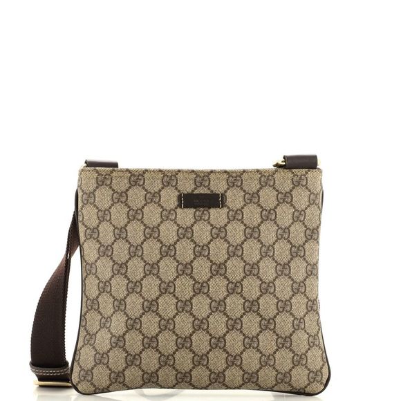 Gucci | Bags | Gucci Zip Top Messenger Bag Gg Coated Canvas Small Brown ...